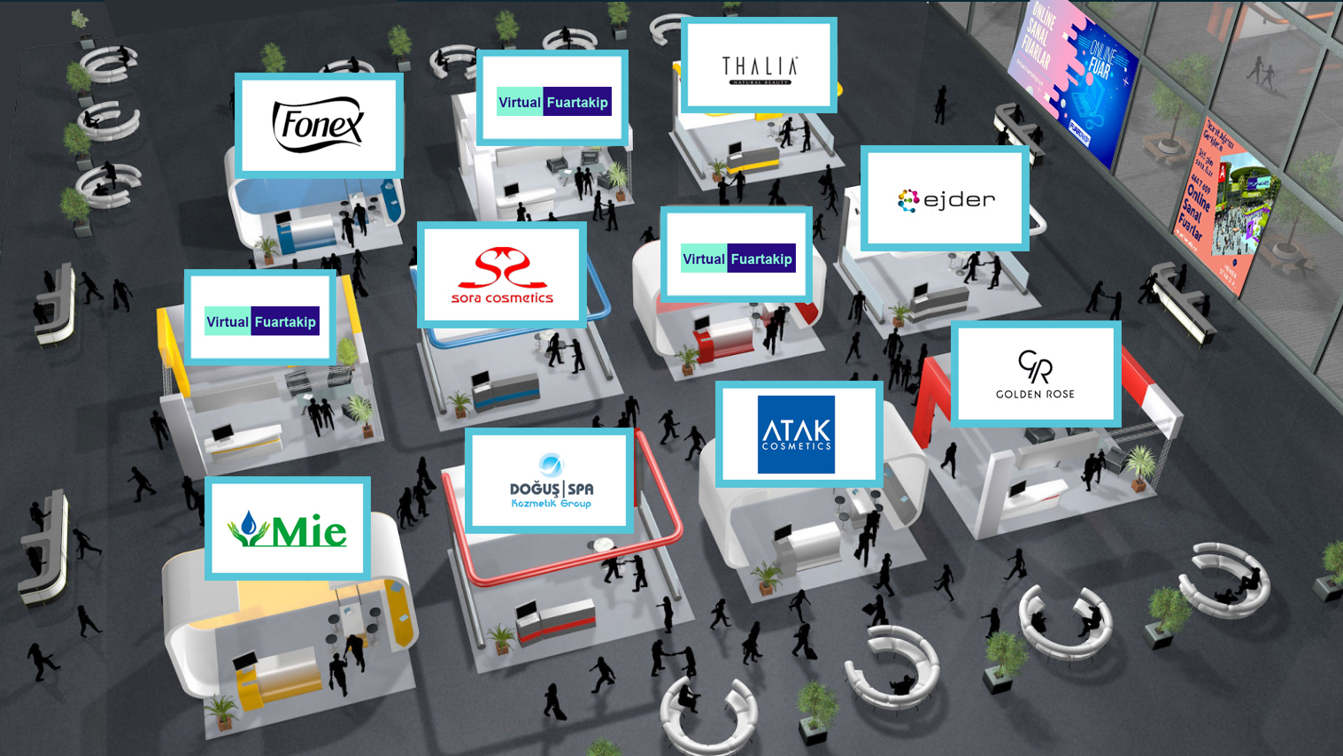 Virtual Cosmetics & Beauty Fair Area | Virtual Online Fairs